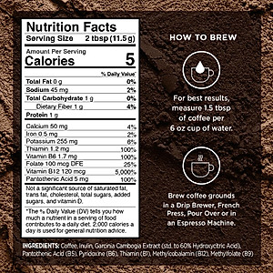 VitaCup Slim Organic Coffee Pods, Diet Support with Ginseng, Garcinia, B Vitamins, Bold Medium Dark Roast, Single Serve Pod, Compatible with Keurig K-Cup Brewers,16 Ct