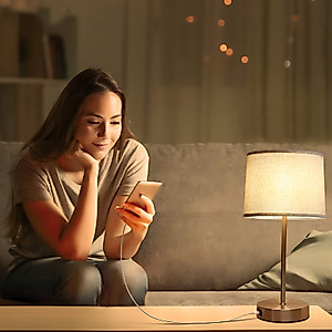 2-Pack Medium Drum Lamp Shades, 11.6 x 12.6 x 9.8 Inch Fabric Natural Linen Lampshades Hand Crafted Lampshade Covers Replacements for Table Lamp, Floor Lamp, Spider/UNO Two Installation, Beige