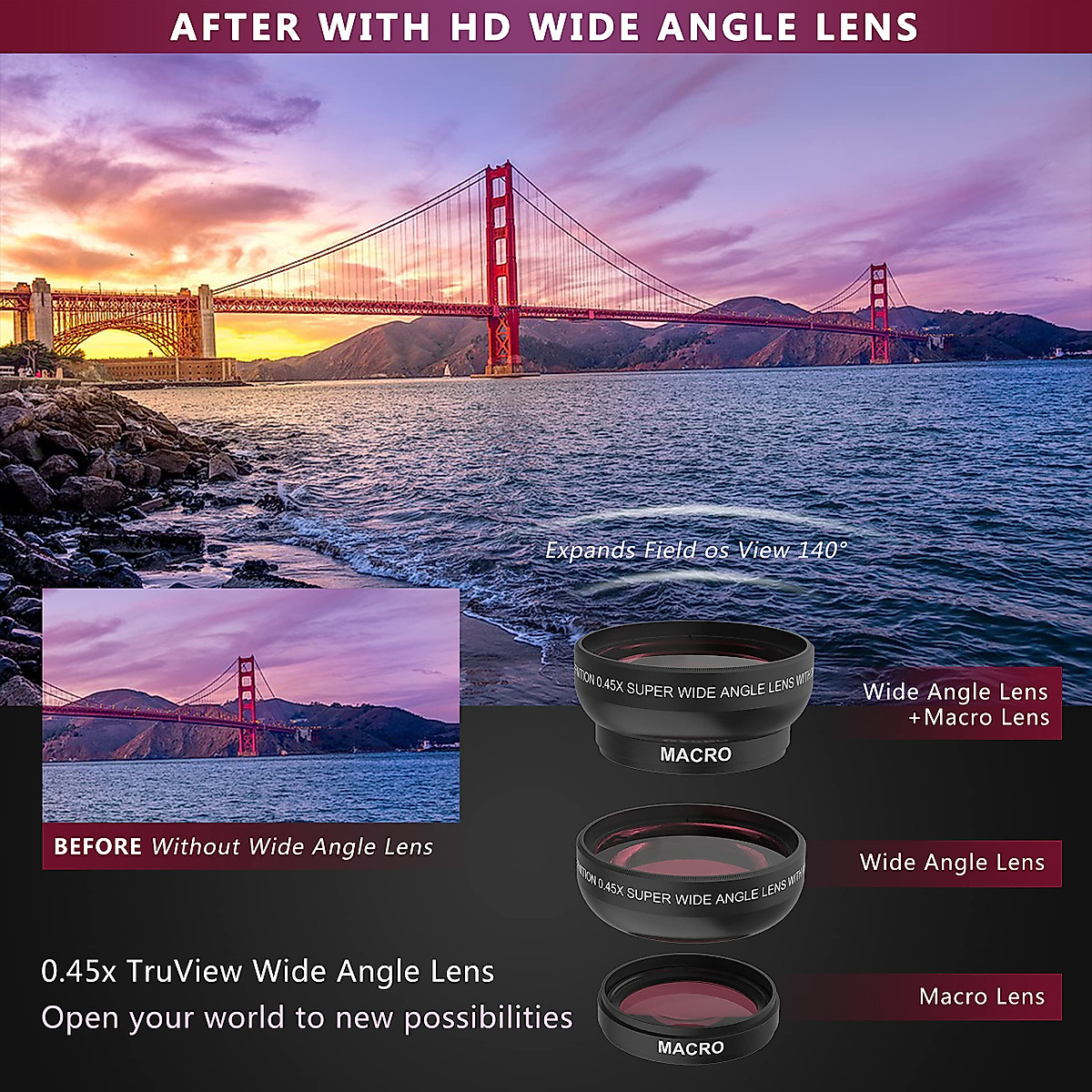 Vlogging Camera, 4K Digital Camera for YouTube with WiFi, 16X Digital Zoom, 180 Degree Flip Screen, Wide Angle Lens, Macro Lens, 2 Batteries and 32GB TF Card TopA.1