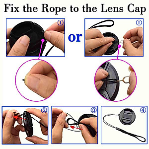 77mm Lens Cap for Canon RF 24-105mm F/4L Lens for Canon EOS R/EOS RP with Keeper,ULBTER Center Pinch Lens Cap & Lens Cover Strap Keeper Leash -2 Pack