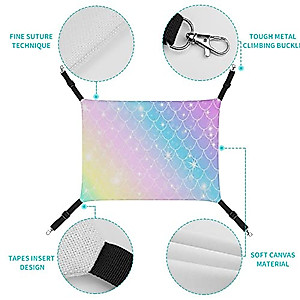 Gradient Star Fish Scales Pet Hammock Bed Guinea Pig Cage Hammock Small Animal Hanging Bed for Ferret, Chinchilla, Puppy and Other Small Animals