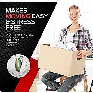 Packaging Paper (~ 5LB Bulk Pack) Size ~ 27" x 17" Unprinted Clean Newsprint Paper Sheets Ideal for Moving, Shipping, Box Filler, Wrapping and Protecting Fragile Items - Made in USA