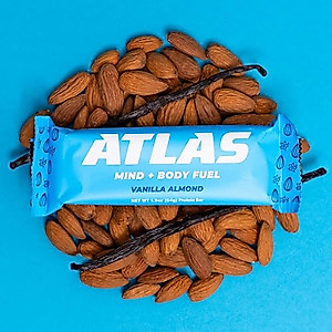 Atlas Protein Bar, 20g Protein, 1g Sugar, Clean Ingredients, Gluten Free (Whey Variety, 12 Count (Pack of 1))