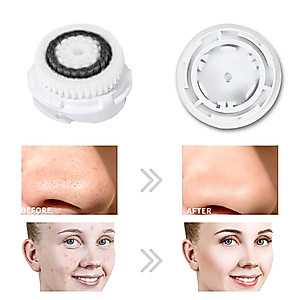 Facial Cleansing Brush Head Replacements Compatible with Clarisonic Mia 1, Mia 2, Mia Fit, Alpha Fit, Smart Profile Uplift, Deep Pore Face Brush Head Replacement Cleaning Tool (3 Pack)