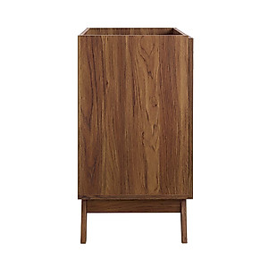 Modway Soma Rattan Weave Bathroom Vanity Cabinet (Sink Basin Not Included), 30 Inch, Walnut