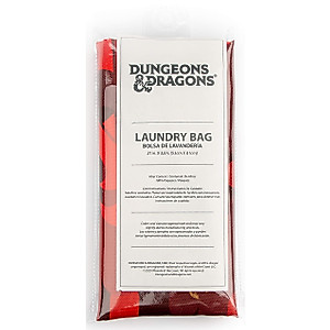 Dungeons & Dragons Ampersand Red Drawstring Laundry Bag - Oversize Durable Storage/Travel Bag for Home or College - Measures 21 x 32 inches (Official Dungeons & Dragons Product)