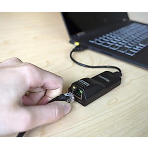 Plugable USB 2.0 to Ethernet Fast 10/100 LAN Wired Network Adapter - Driverless and Compatible with Chromebook, Windows, Linux