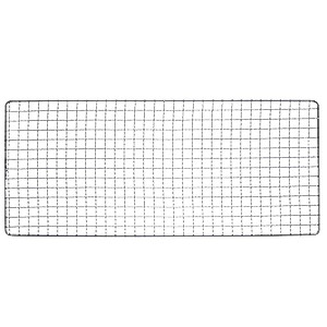 HARFINGTON Square BBQ Grill Net 17.3"x7.5" Stainless Steel Cross Wire Barbecue Mesh Mat for Baking Smoking Charcoal Grilling Roasting