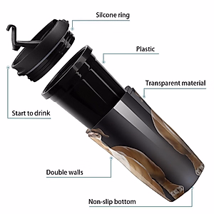 NTVOWPZO Travel Coffee Mug English Bulldog Insulated Travel Mug Stainless Steel Coffee Tumbler Travel Coffee Cup Reusable Coffee Cups with Lids for Hot And Cold Drink