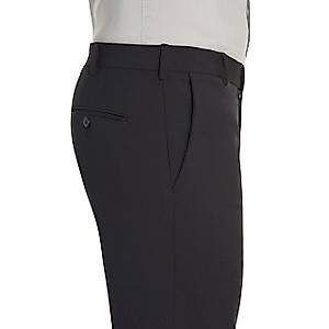 Van Heusen Men's Slim Fit Flex Flat Front Pant, Black, 34W x 30L