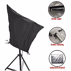 Zhgzhzwlf Telescope Cover, Silver, 59*34in, Waterproof, Oxford Cloth, Drawstring & Zipper Closure, Sunproof, Dustproof, Windproof, Adjustable, Astronomical Telescope Cover