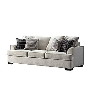 Acanva Luxury Contemporary Chenille Living Room Sofa, Couch, Cream