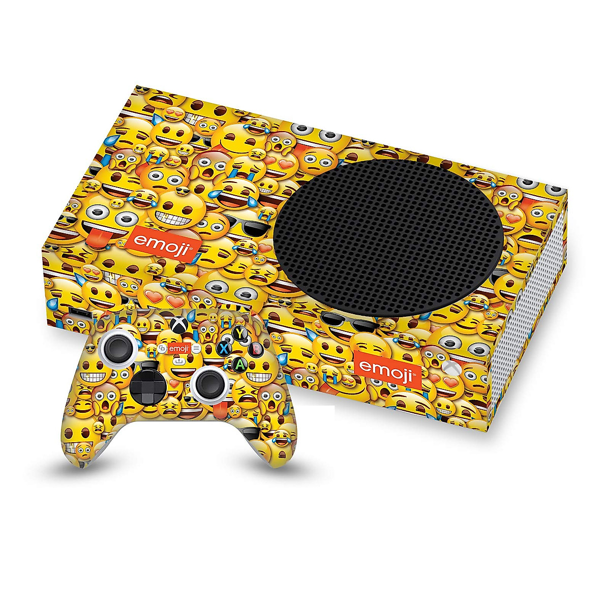 Head Case Designs Officially Licensed Emoji Smileys Art Patterns Vinyl Sticker Gaming Skin Case Cover Compatible with Xbox Series S Console and Controller Bundle