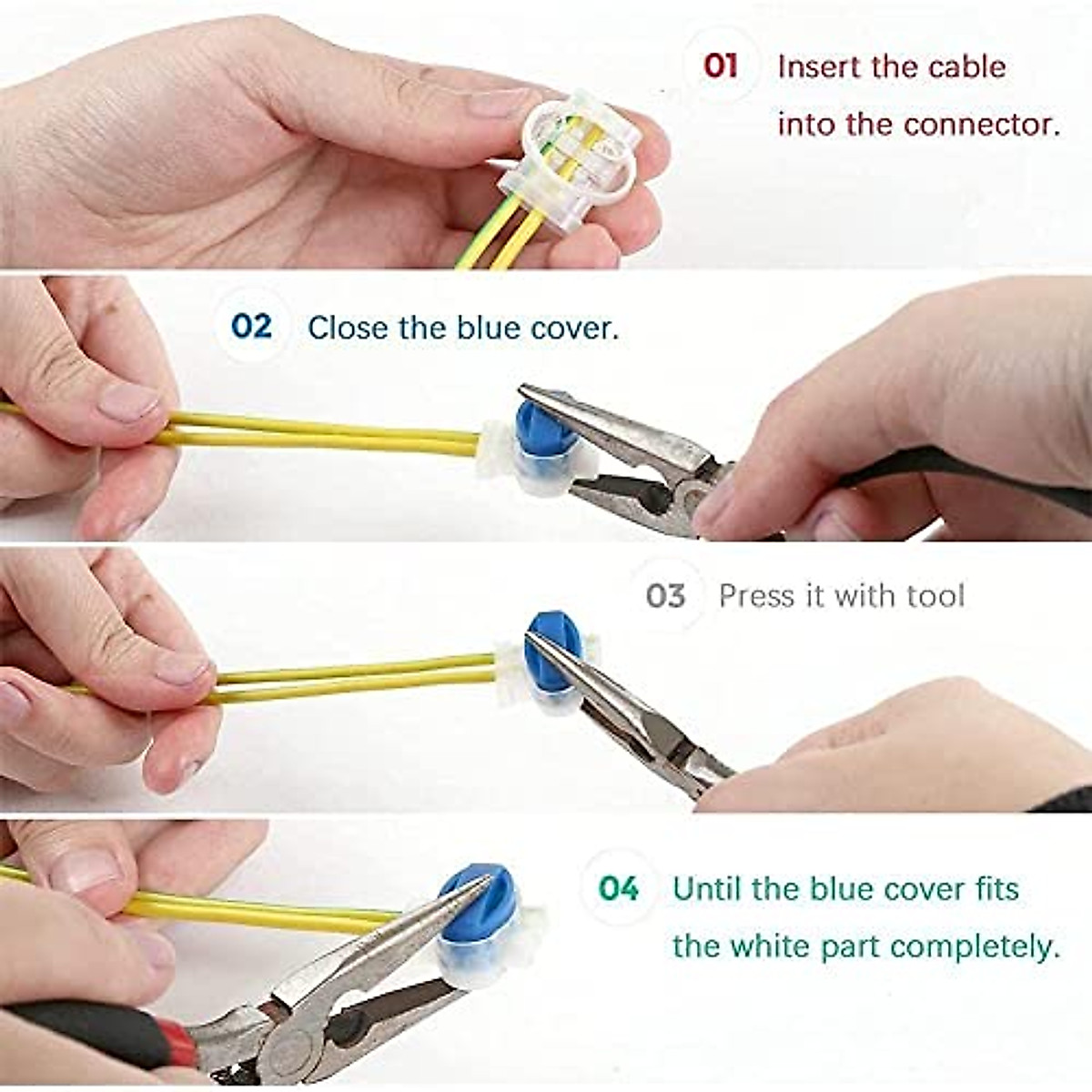 20 Pcs Lawn Mower Cable Connector for Outdoor Garden Electric Lawn Mower Robot Extension Water Lawn Mower Wire Connection