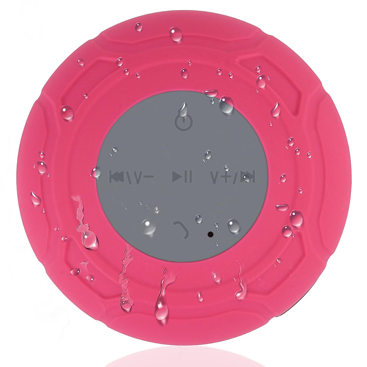 Annlend Portable Bluetooth Shower Speaker Waterproof Wireless Mini Small Cute Water Resistant Speaker Suction Cup, Built-in Mic Speakerphone Outdoor Magenta