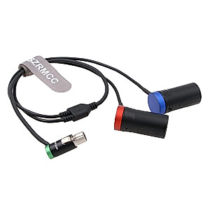 SZRMCC Low-Profile TA5F Mini XLR 5 pin to Dual XLR 3 Pin Audio Cable for Zaxcom QRX Field Mixer recorders Sound Devices 633 664 688 788T