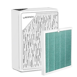 LAMPICK Air Purifier Filter, 4-in-1 High-Efficiency True HEPA Replacement Filter, Air Filter Compatible Air Cleaner A6, H13 True HEPA Filter, VOCS Filter, 1 Pack, Green