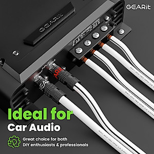 12AWG Speaker Wire, GearIT Pro Series 12 AWG Gauge Speaker Wire Cable (50 Feet / 15.24 Meters) Great Use for Home Theater Speakers and Car Speakers White