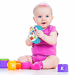 Number 1 in Gadgets Baby Remote Toy Game Controller, Musical Toys Light and Sound Early Educational Learning for Infants