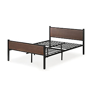 ZINUS Tucker Bamboo and Metal Platform Bed Frame / Bed Frame Made with Sustainable Bamboo / Steel Slat Mattress Support with No Box Spring Needed / Easy Assembly, Queen