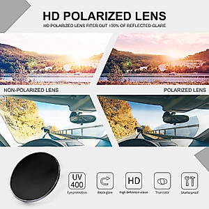 HAOLOTA Polarized Sunglasses for Women, Rhinestone Wrap Around Sunglasses with UV400 Protection