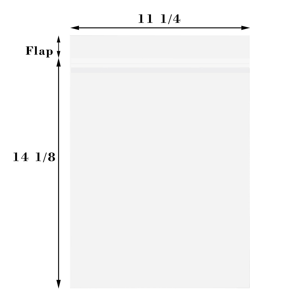 Golden State Art, Pack of 100 11 1/4 x 14 1/8 Clear Bags for 11x14 Mat Matting