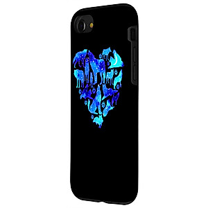 iPhone SE (2020) / 7 / 8 Wolf Lover Valentine Heart Just Girl Who Loves Wolves Space Case