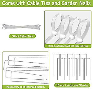 20'x10' Ultra Large Size Garden Mesh Netting, Mckanti Fine Plant Covers with Cable Ties and Garden Nails for Protect Plants Greenhouse Patio Gazebo Screen Barrier Net. (6x3m).