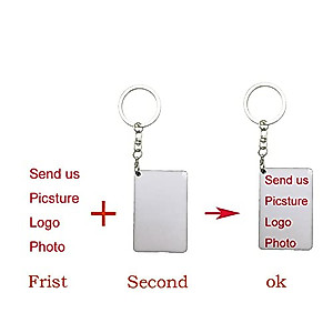 1.6×2.4ich Personalized Custom Keychain Print Logo Photo Picture Key Chains Holder 4×6cm