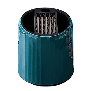Knife Block Holder, Retrosohoo Round Universal Knife Block without Knives, Multifunctional Rotatable Kitchen Knife Holder Space Saver Organizer Detachable for Easy Cleaning (Green)