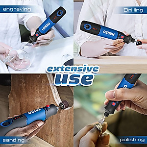 Mini Cordless Rotary Tool,HERZO Mini Rotary Tool Kit 3.7 V, Grinding, Cleaning, Polishing and Carving Tool Kit, Lettering Board with 30 Accessories