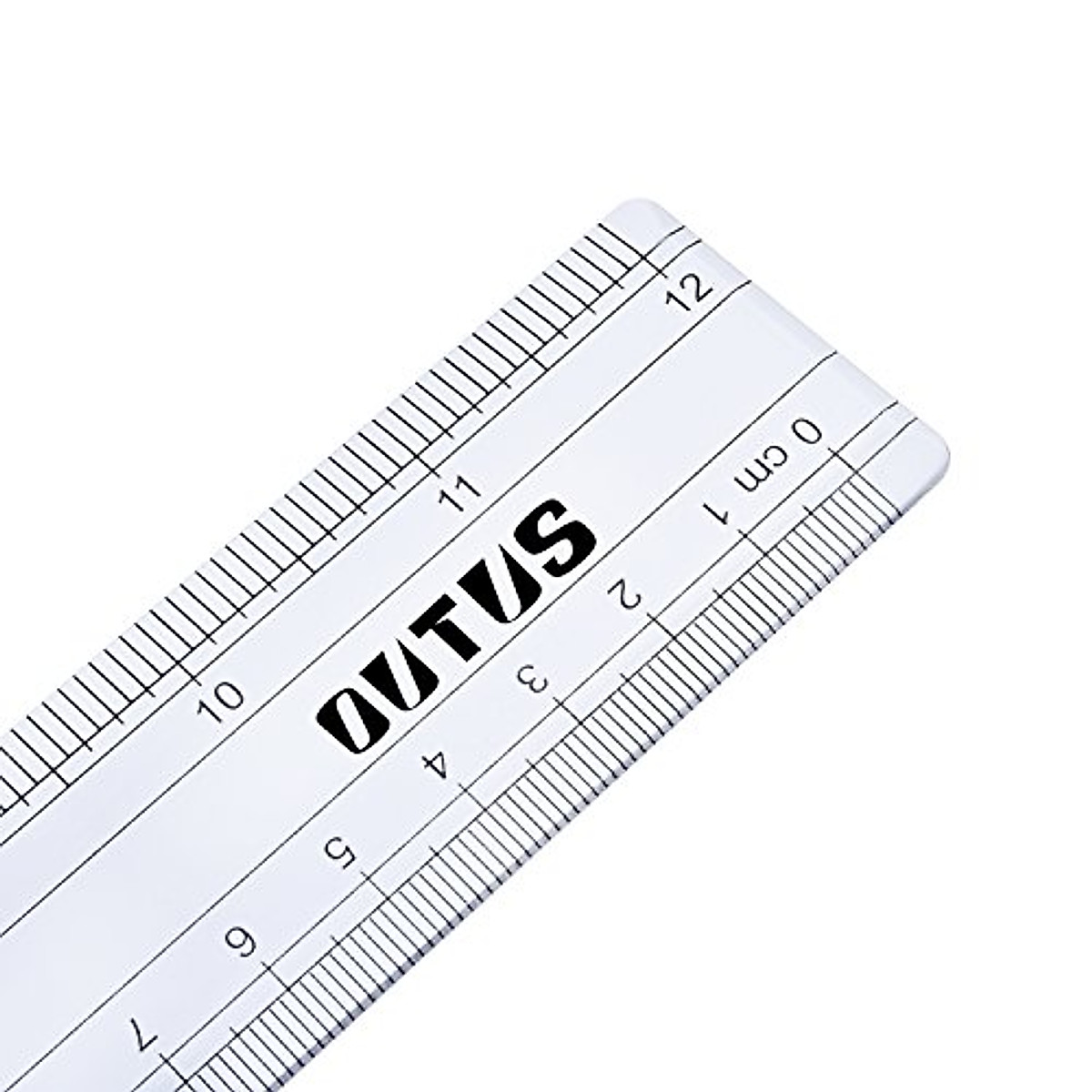 2 Pack Plastic Ruler Straight Ruler Measuring Tool 12 Inches (Clear, 31.4 x 3.8 x 0.3 cm)