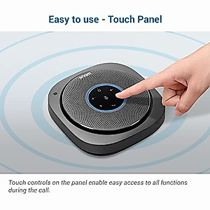 Snom C300 Bluetooth 5.0 Conference Speakerphone with 6 Mics, 24 hrs Call Time, App Controlled, USB C, Home Office & Small Business, Black