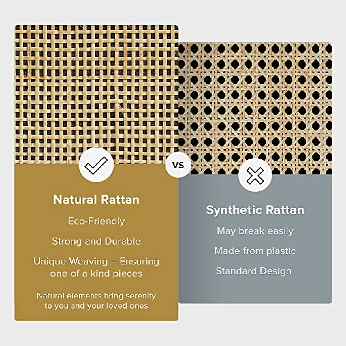 mopio Haylee TV Stand, 59" Modern Boho Farmhouse Entertainment Center, Natural Rattan TV Console, TV Stand with Storage, Media Console, for Living Room