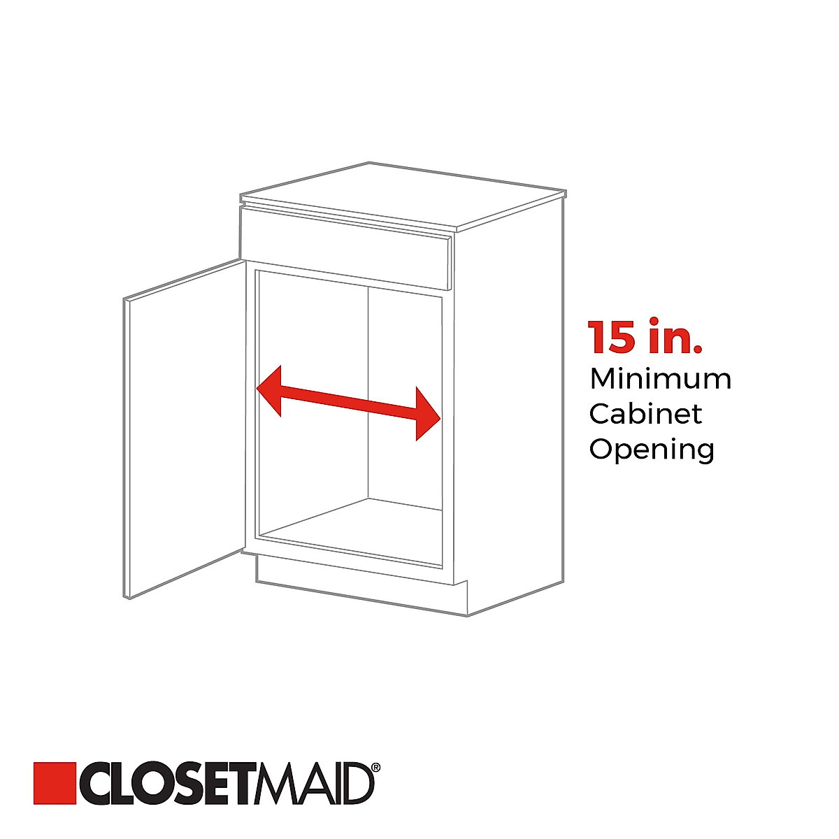 ClosetMaid 53052 14-Inch Wide Cabinet Organizer, White