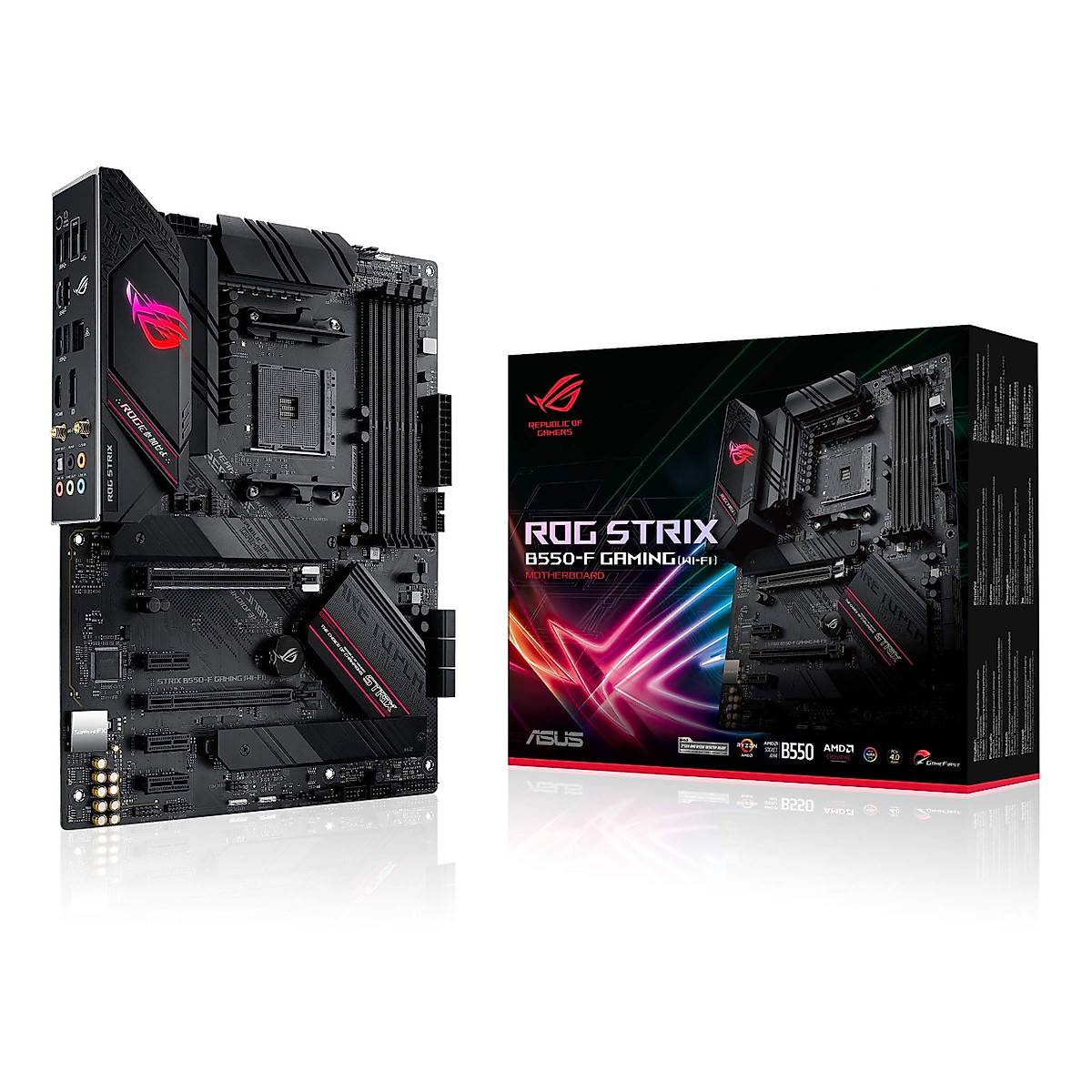 ASUS ROG Strix B550-F Gaming AMD AM4 ATX Motherboard with WiFi 6, PCIe 4.0, 2.5Gb LAN, HDMI 2.1, Aura Sync