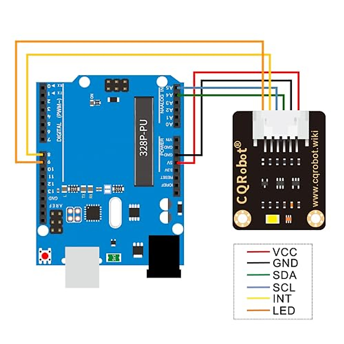 CQRobot TCS34725FN Color Sensor Compatible with Raspberry Pi/Arduino/STM32. ADC, I2C Interface, Output RGB Data/Light Intensity Table. for Light Test, Phones, Computers, Industries, Lighting.