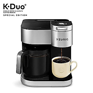 Keurig K-Duo Special Edition Coffee Maker, Silver & Under Brewer Storage Drawer, Coffee Pod Storage, Holds Upto 35 K-Cup Pods, Black