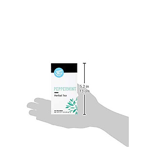 Amazon Brand - Happy Belly Peppermint Herbal Tea Bags, 20 Count (Previously Solimo)
