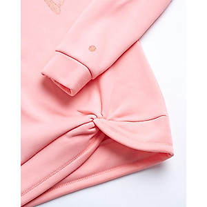 RBX Girls' Active Sweatsuit - 2 Piece Fleece Crop Pullover Hoodie Sweatshirt and Yoga Leggings - Clothing Set for Girls, 7-16, Size 7-8, Pale Rose