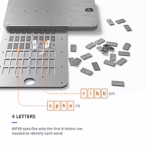 KEYSTONE Crypto Seed Storage, Cryptosteel Capsule Metal Wallet, Cold Storage Backup, 24 Words Bitcoin Key Phrase Storage, Steel Plate, Compatible with Ledger, Trezor, KeepKey (Keystone Tablet Plus)