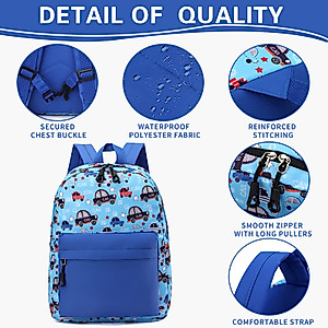Little Kids Toddler Backpacks for Boys and Girls Preschool Backpack With Chest Strap (Dinosaur black blue)