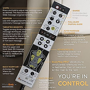 Human Touch WholeBody 7.1 Living Room Recliner Massage Chair - Full Body Professional Grade Personal Massage - Relaxation w Heat for Targeted Stress + Muscle Pain Relief with Foot Calf - Espresso