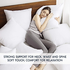 Phantoscope 18x18 Pillow Insert - Throw Pillow Insert with 100% Cotton Cover - 18 Inch Square Form Microfiber Pillow Sham Stuffer - Couch Cushion Pillow, 1 Count (Pack of 1)