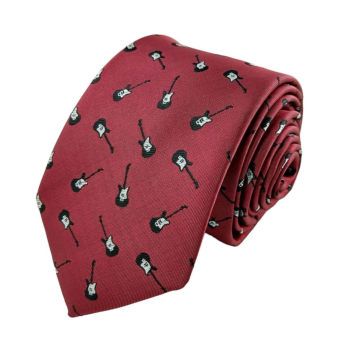 Guitar Tie - Men's Guitarist Gift - Bassist & Electric Guitar Necktie