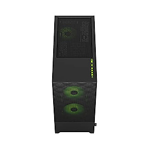 Fractal Design Pop Air RGB Green Core - Tempered Glass Clear Tint - Honeycomb Mesh Front – TG Side Panel - Three 120 mm Aspect 12 RGB Fans Included – ATX High Airflow Mid Tower PC Gaming Case