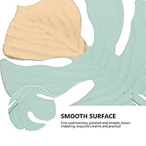 DOITOOL Metal Hangers Palm Leaf Wall Hooks Hanger: 5pcs Decorative Monstera Leaf Towel Hooks Rustic Key Hangers for Coat Hat Robe Entryway Car Key Holder