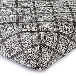 Levtex Baby Bailey Geo Tribal Crib Fitted Crib Sheet, Cotton, Charcoal, White - Same as in Set