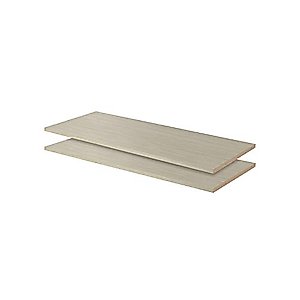 Easy Track RS1436-CGON Wood 12 Inch Organizer Closet Shelves Compatible with Easy Track Closet Kits for Additional Storage, Weathered Grey (2 Pack)