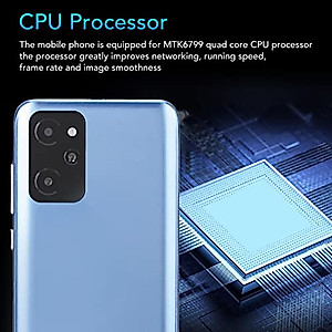 Unlocked Cell Phone, Unlocked Smartphone for Android 6, 4.66" HD Screen, 2GB 32GB, Dual SIM, Face Recognition Unlock Phone, 2MP 5MP Dual Camera, 2800mAh, Compatible with T Mobile, ATT(Light Blue)